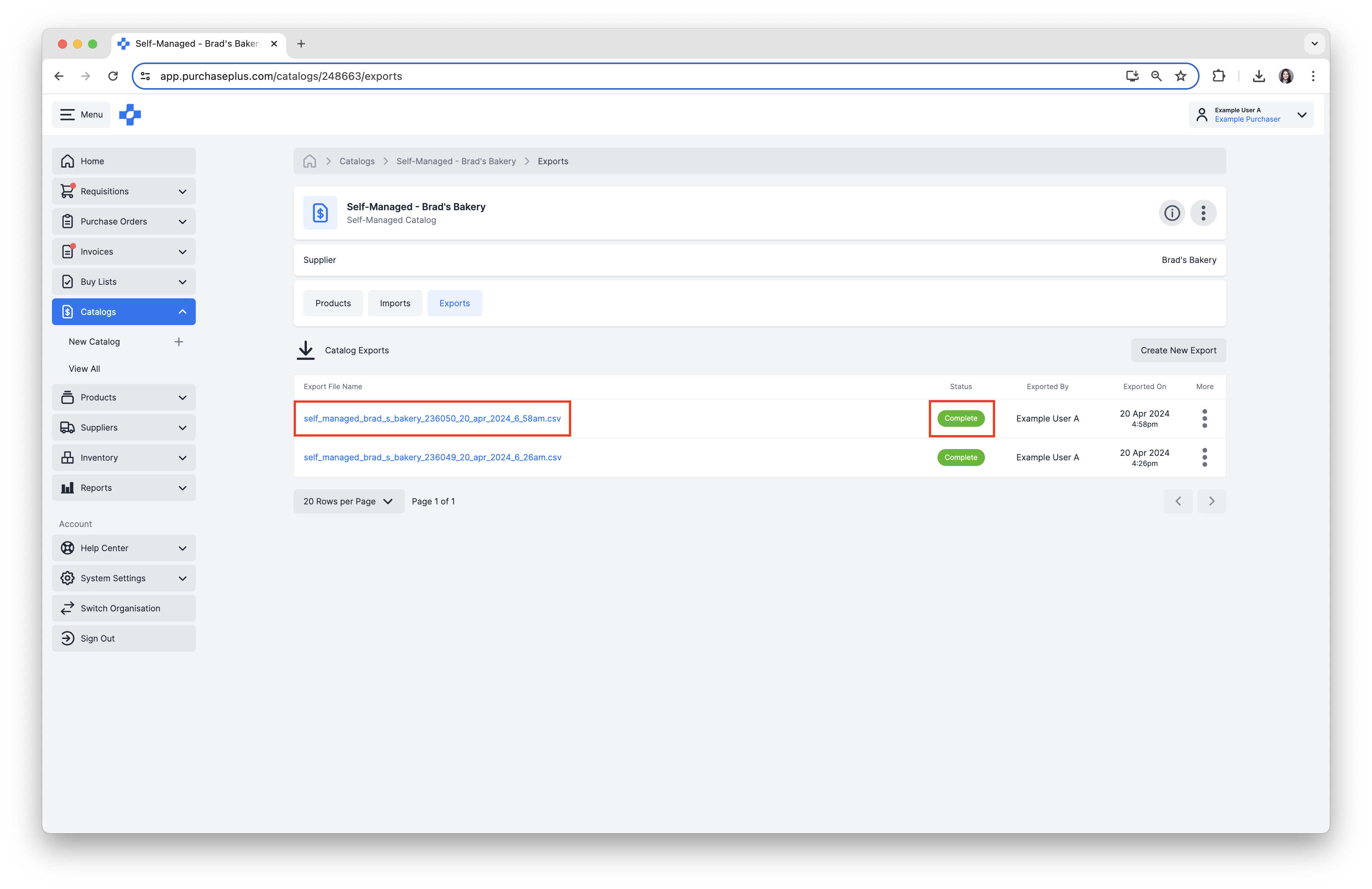 Import a Self-Managed Catalog